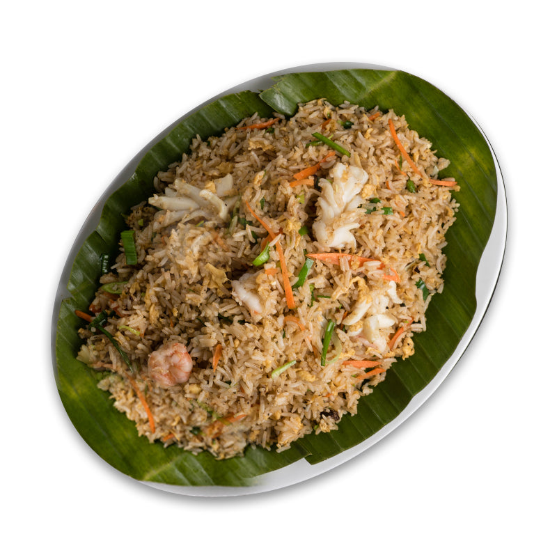 Seafood Fried Rice in Banana Leaf – Chinese Dragon Cafe